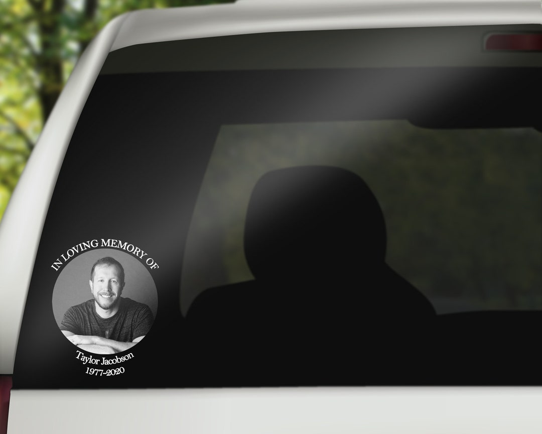 Circle Photo Memorial Decal Memorial Sympathy Gift - Etsy