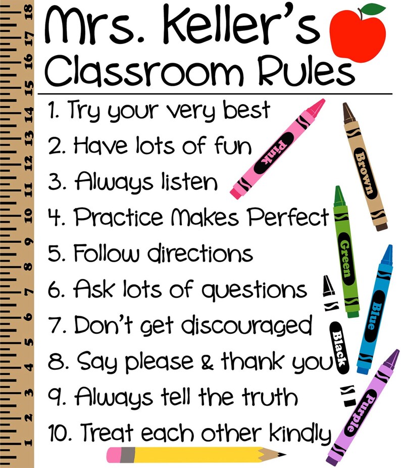Classroom Rules Wall Decal Elementary School Teacher Etsy classroom-rules-wall-decal-elementary-school-teacher-etsy
