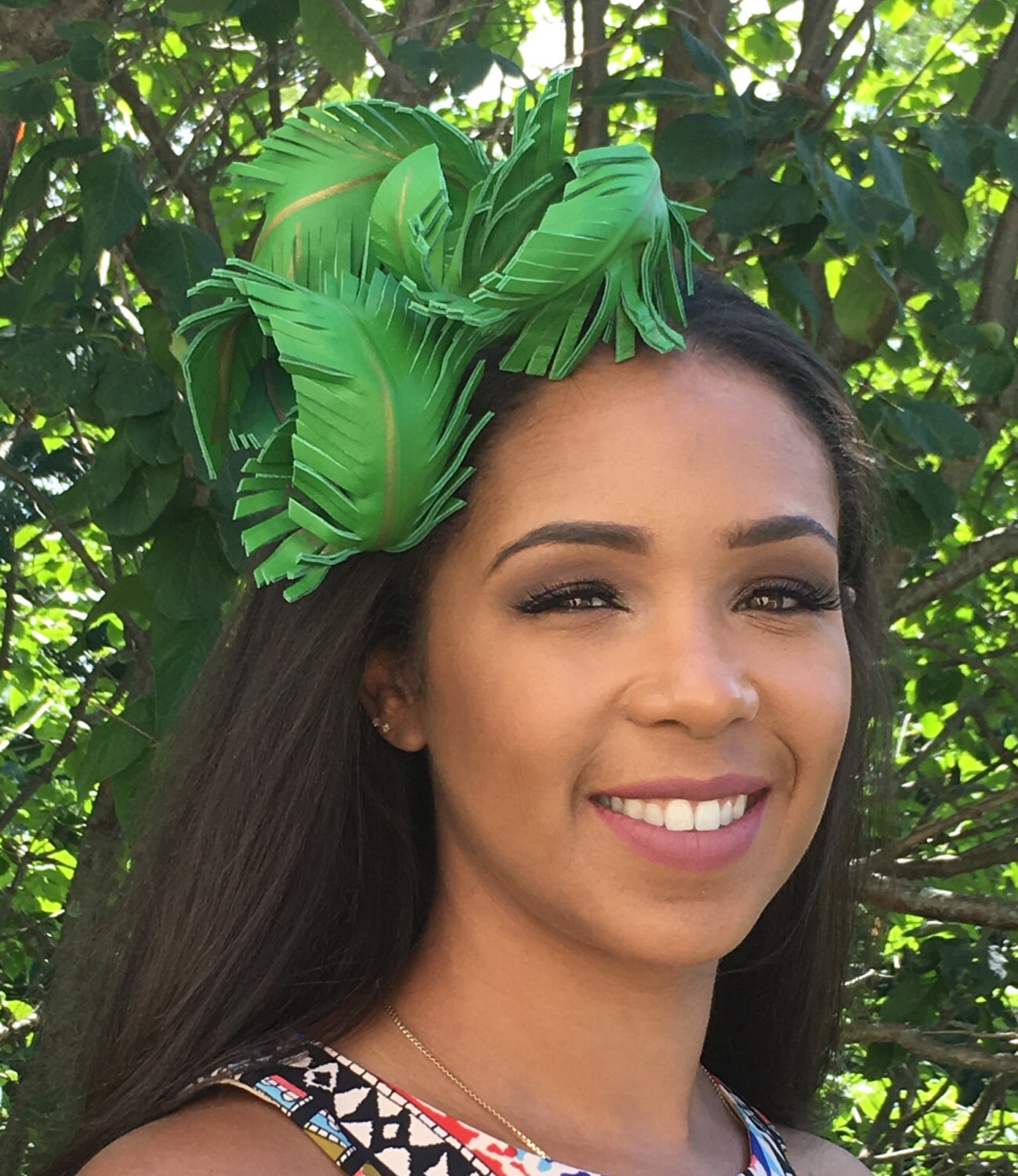 Bright Kelly Green Leather Feather Fascinator- Wedding-bridal-mardi ...