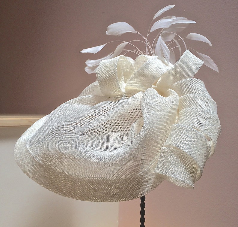 Ivory Summer Wedding Hat, Bridal Hat Ivory, Wedding Hat in Ivory, Ivory ...