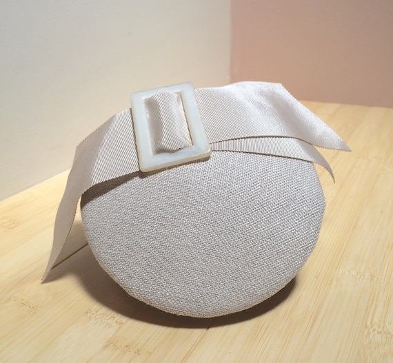 Beige Linen Fascinator-wedding Small Beige Hat Headpiece With - Etsy ...