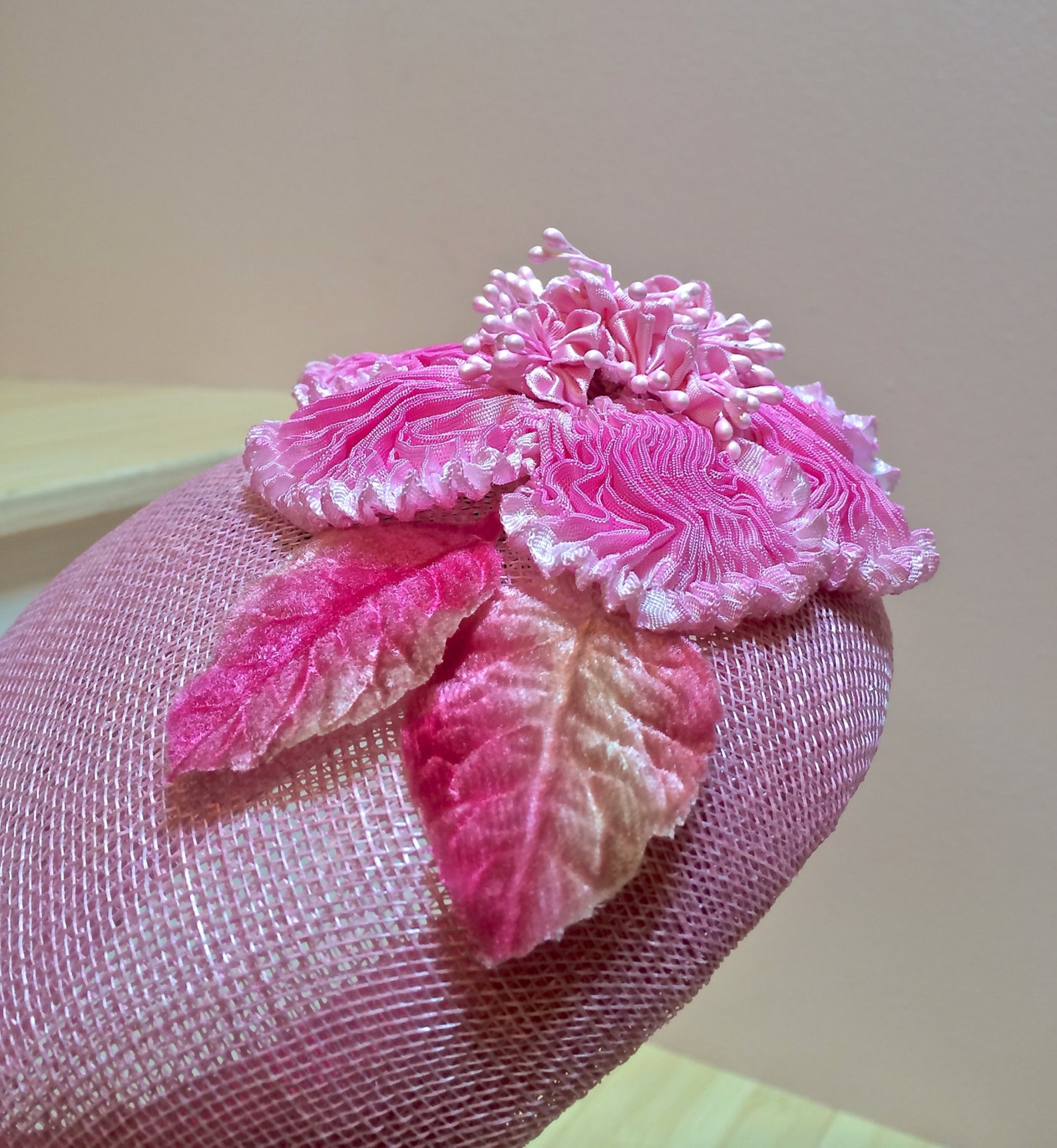 Pink Sinamay Pill Box Hat, Wedding Hat, Mother of the Bride Hat, Girls ...