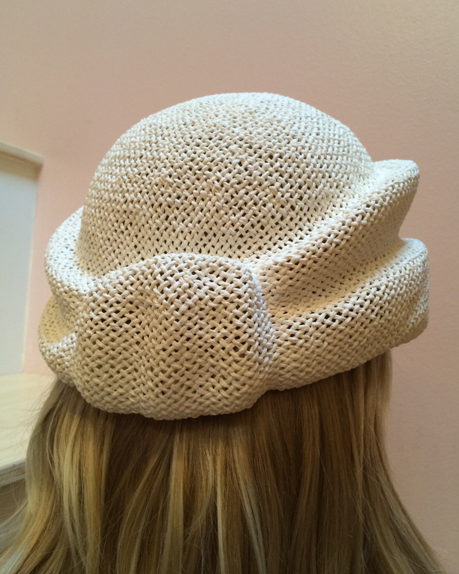 Ivory Straw Summer Sculptured Hat, Summer Wedding Hat, Mother of the ...