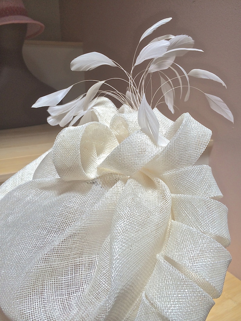 Ivory Summer Wedding Hat, Bridal Hat Ivory, Wedding Hat in Ivory, Ivory ...
