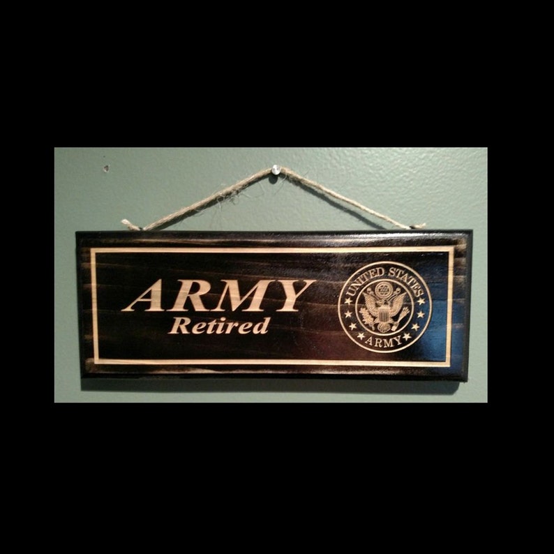 Army Retirement Wall Sign - Etsy