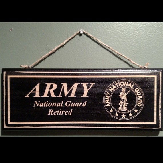 Army National Guard Retirement Wall Sign | Etsy