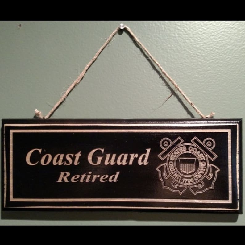 Coast Guard Retirement Wall Sign - Etsy