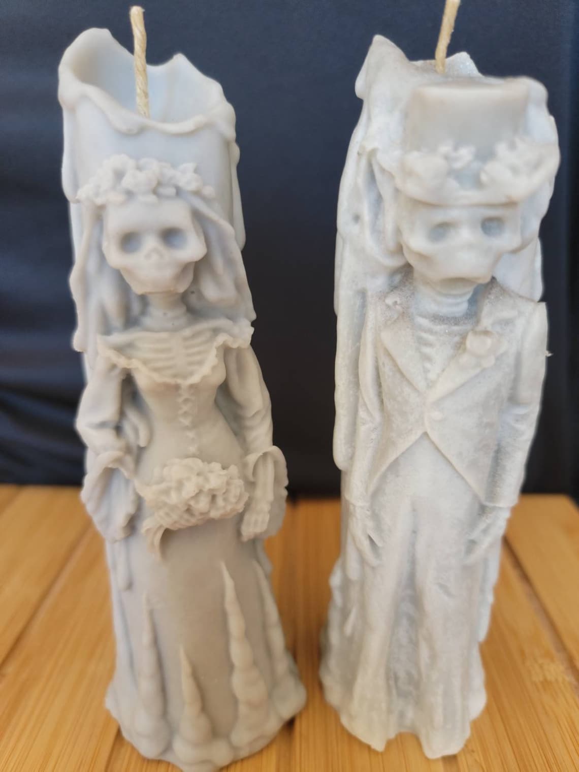 Bride and Groom Skeleton Candle Set. Till Death Us Do Part - Etsy