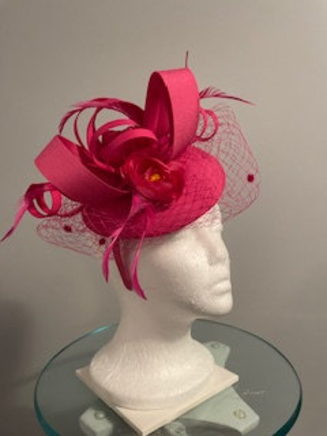 Kentucky Derby Hot Pink Fascinator hot Lipstick - Etsy
