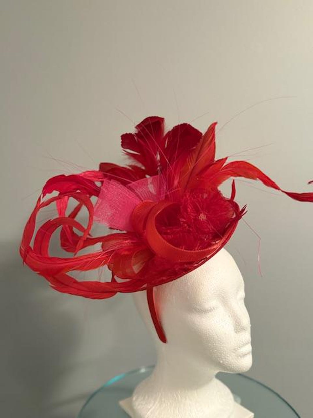 Kentucky Derby Red Fascinator 