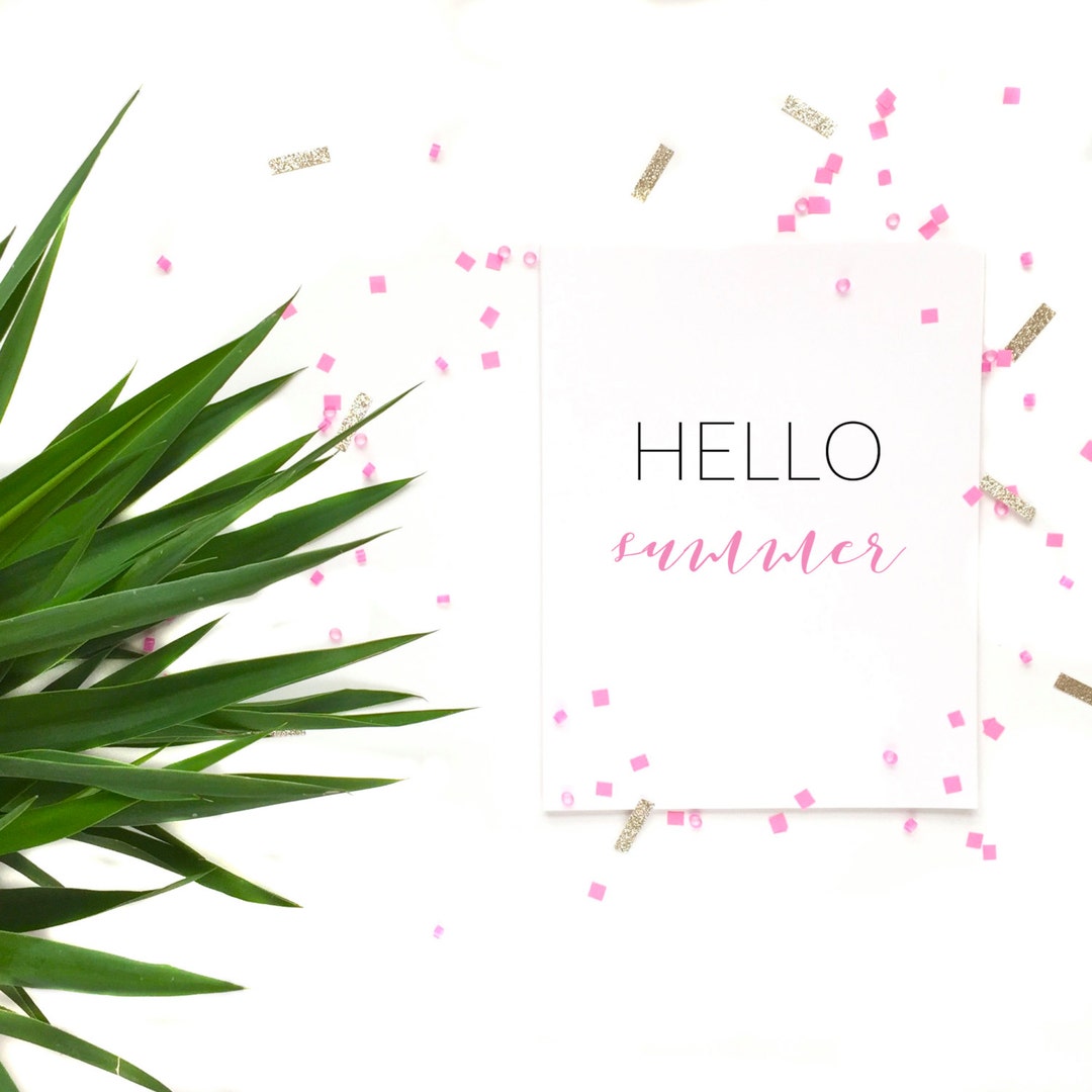 Hello Summer 8x10 Printable Digital Download, Summer Sign Print, Summer ...
