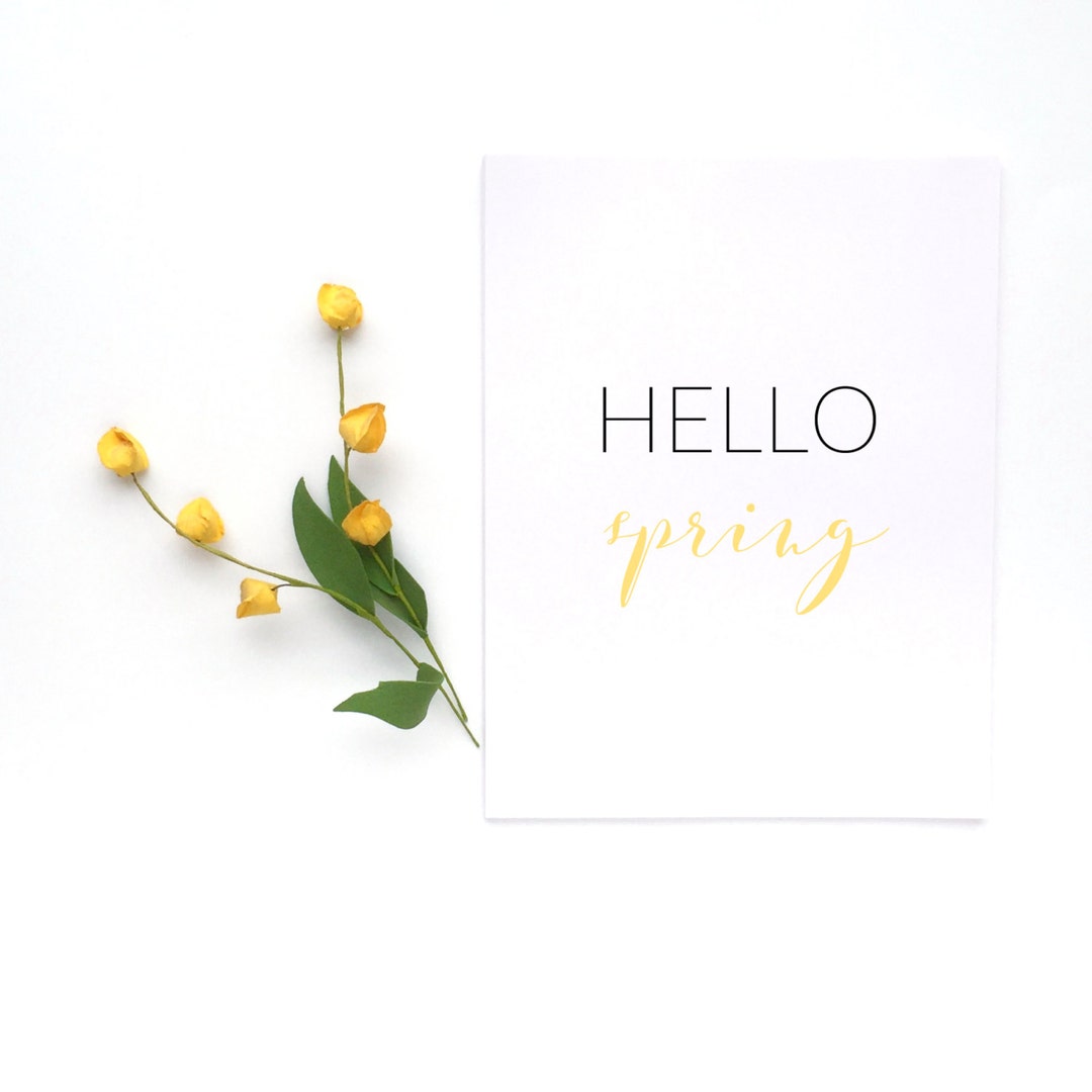Hello Spring 8x10 Printable Digital Download, Spring Sign Print, Spring ...