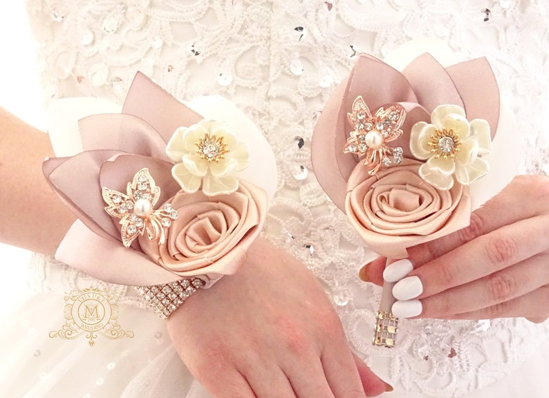 Brooch Bouquet. Rose Gold Bouquet. Wedding Bouquet. Champagne - Etsy