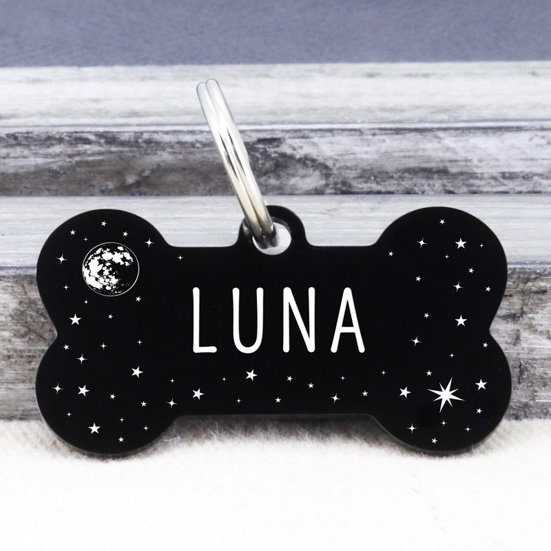 Moon Dog Tag - Etsy