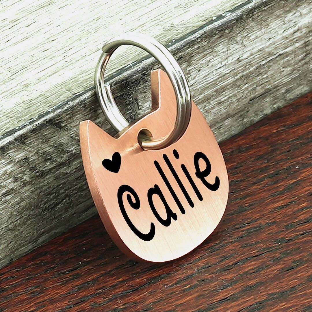 Cat Tag Personalized, Custom Cat Tag, Cat Name Tag Small, Cat ID Tag ...