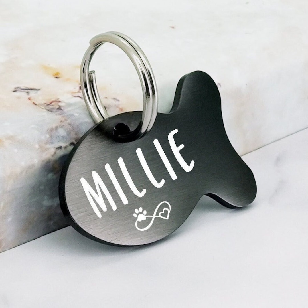 Cat Name Tag Small Custom Cat Tag, Cat Collar Tag, Cat Tag Personalized ...