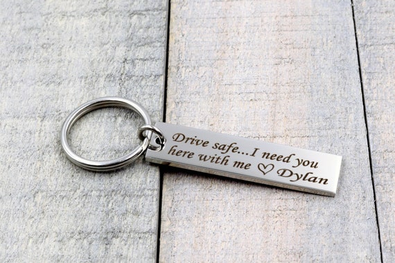 Drive Safe Keychain Custom Keychain Couples Keychain Key - Etsy