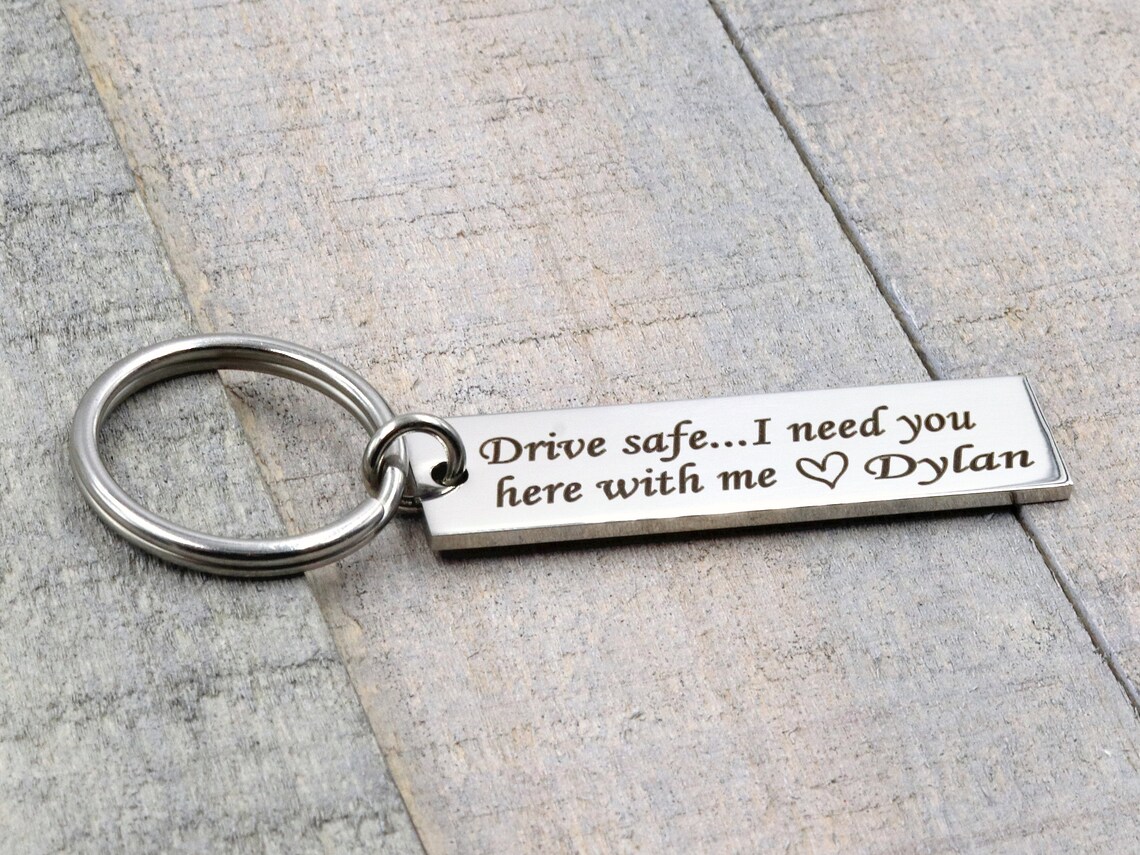 Drive Safe Keychain Custom Keychain Couples Keychain Key - Etsy