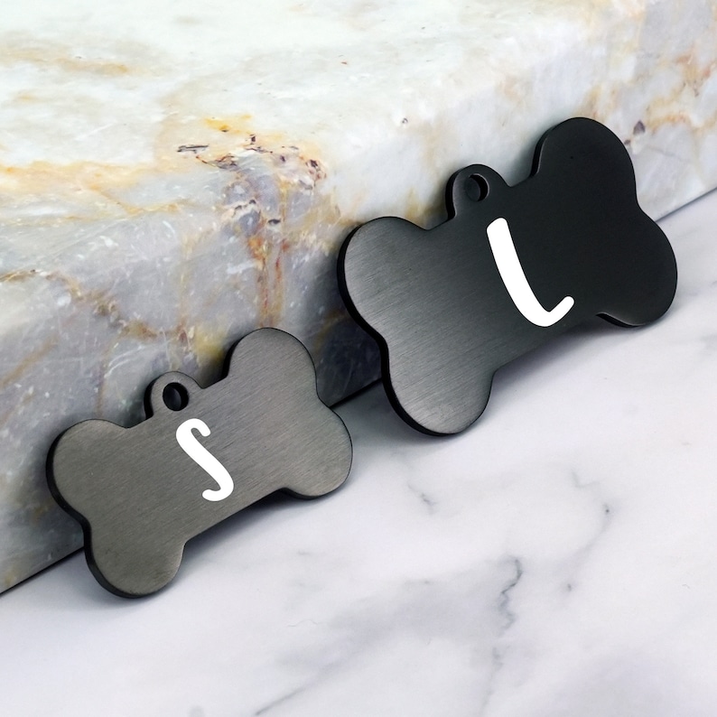 Dog Name Tag Bone Dog Tag Personalized for Dogs Engraved Dog - Etsy