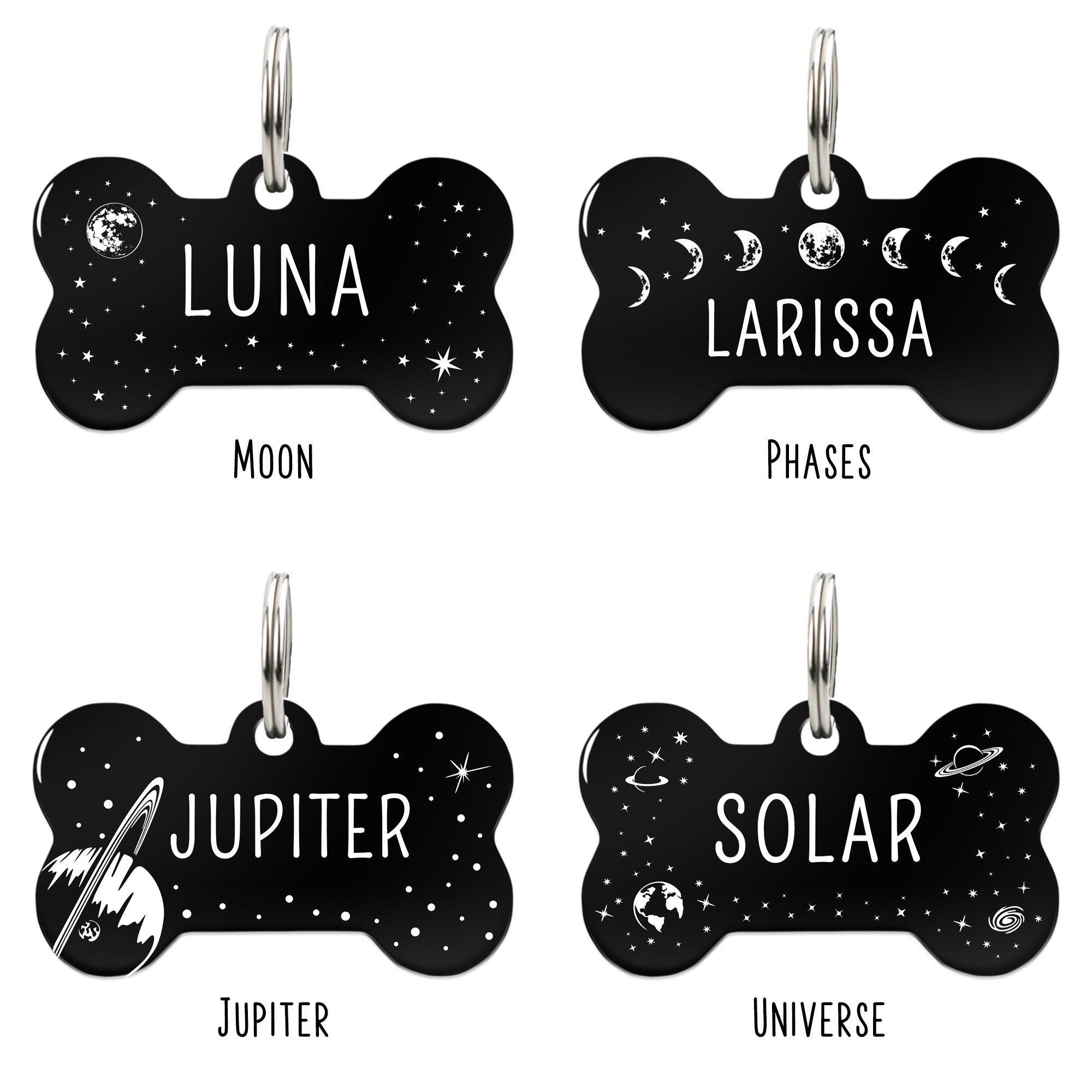 Dog Name Tag Jupiter Space Universe Dog Tag Engraved Dog | Etsy