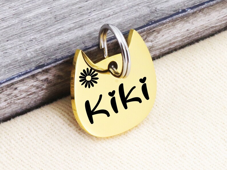 Cat Tag Cat Tag Personalized Cat ID Tag Cat Name Tag | Etsy