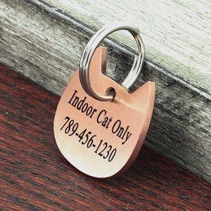 Cat Tag Personalized, Custom Cat Tag, Cat Name Tag Small, Cat ID Tag ...