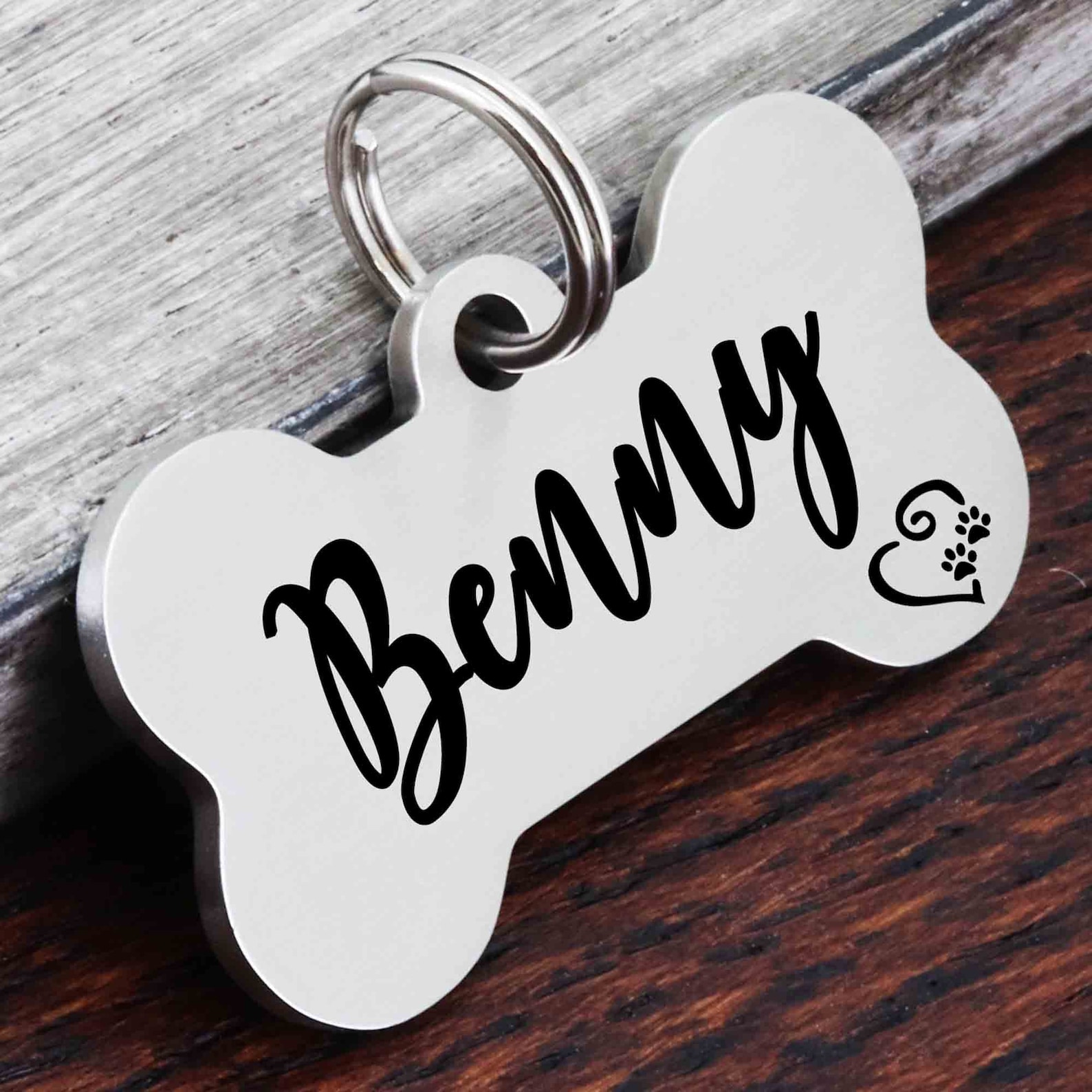 Dog Name Tag, Bone Dog Tag Personalized for Dogs, Engraved Dog Tag ...