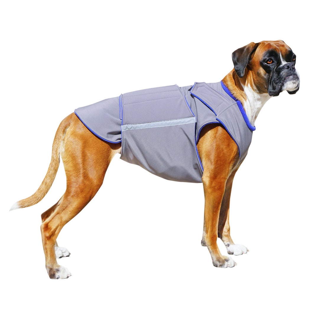 Boxer Winter Dog Coat With Underbelly Protection - Dog Jacket - Custom ...