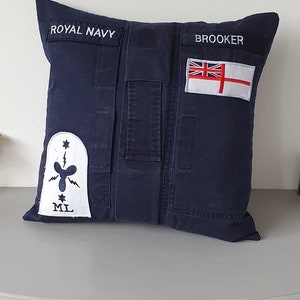 MADE TO ORDER - Upcycled Military Uniform Cushion - From Your Uniform ...