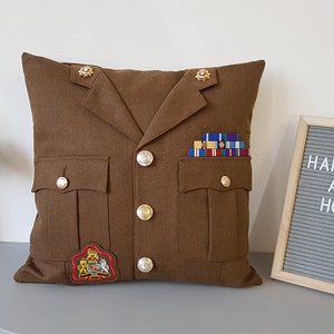 MADE TO ORDER - Upcycled Military Uniform Cushion - From Your Uniform ...