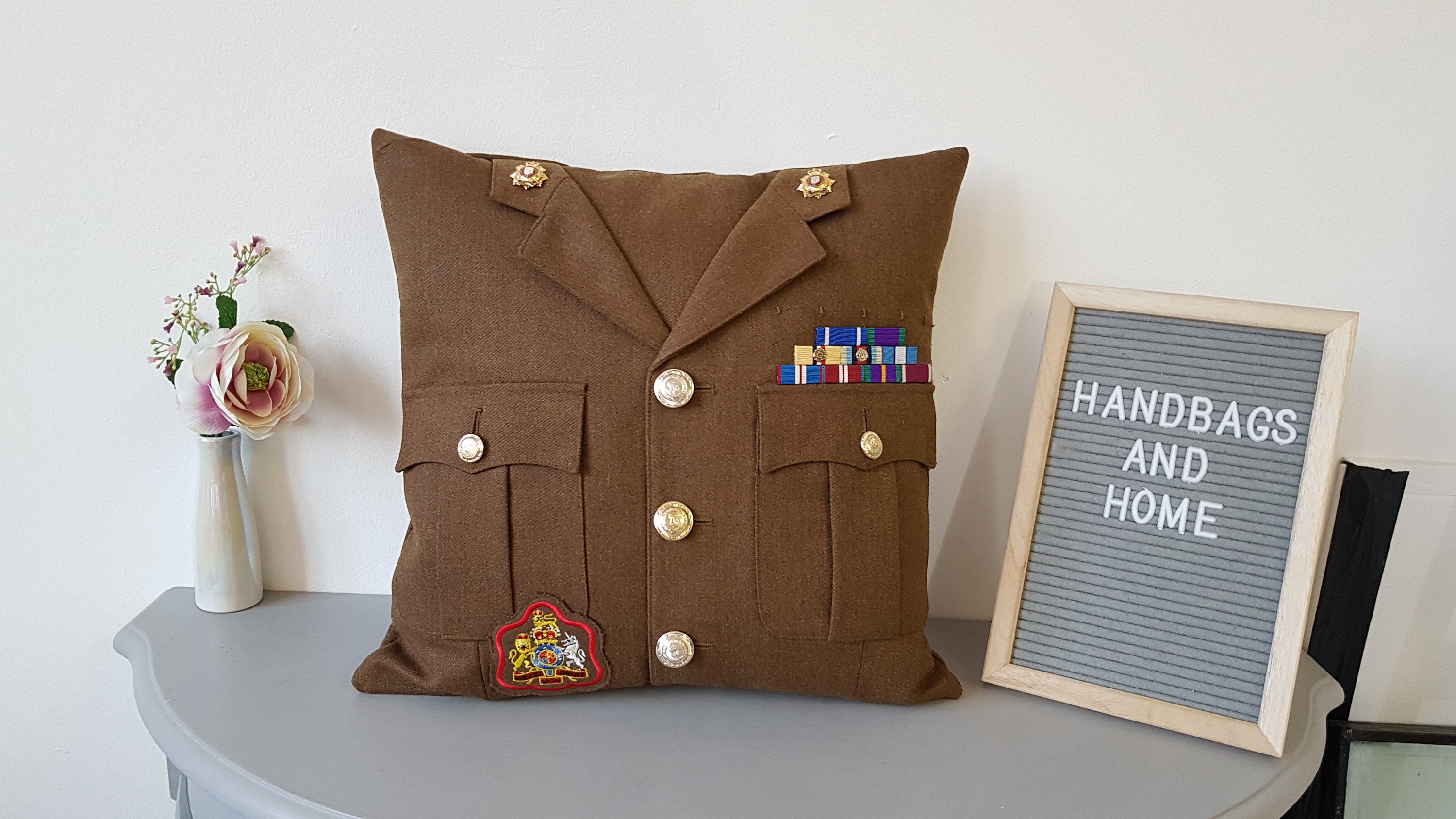 MADE TO ORDER Upcycled Military Uniform Cushion From Your - Etsy UK