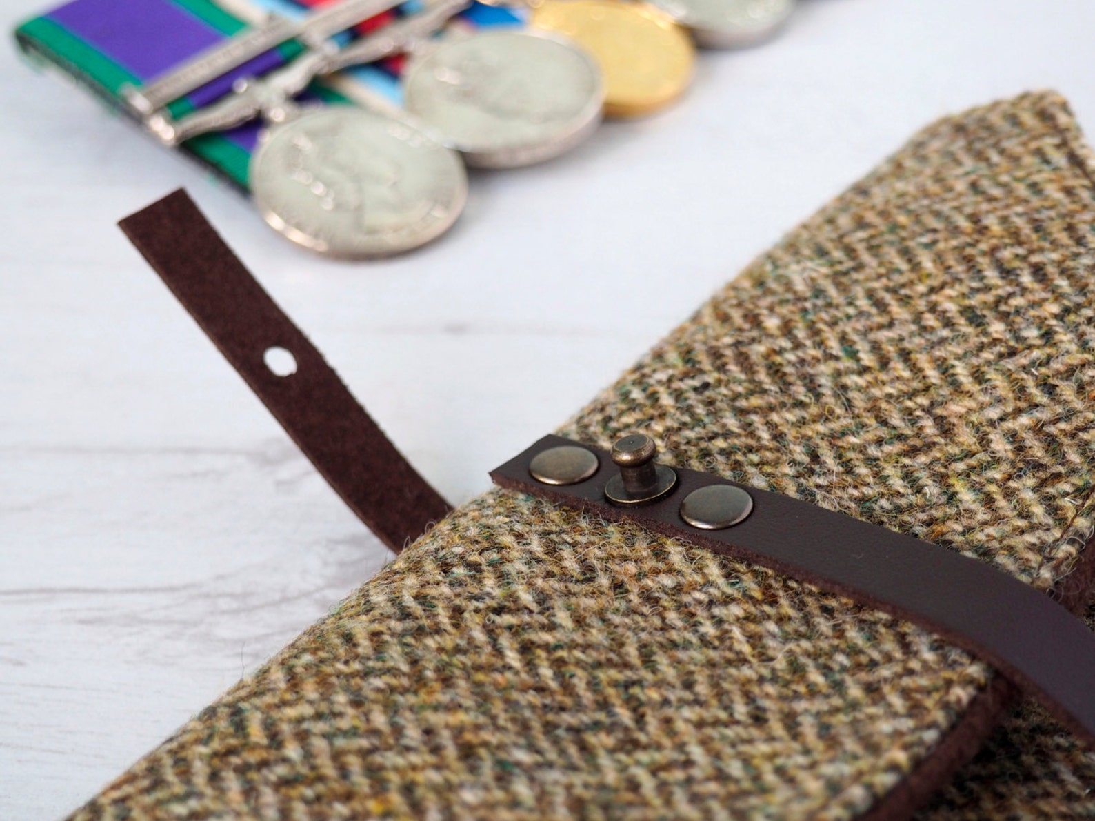 Made to Order Military Medal Pouch, Harris Tweed Medal Storage, War ...