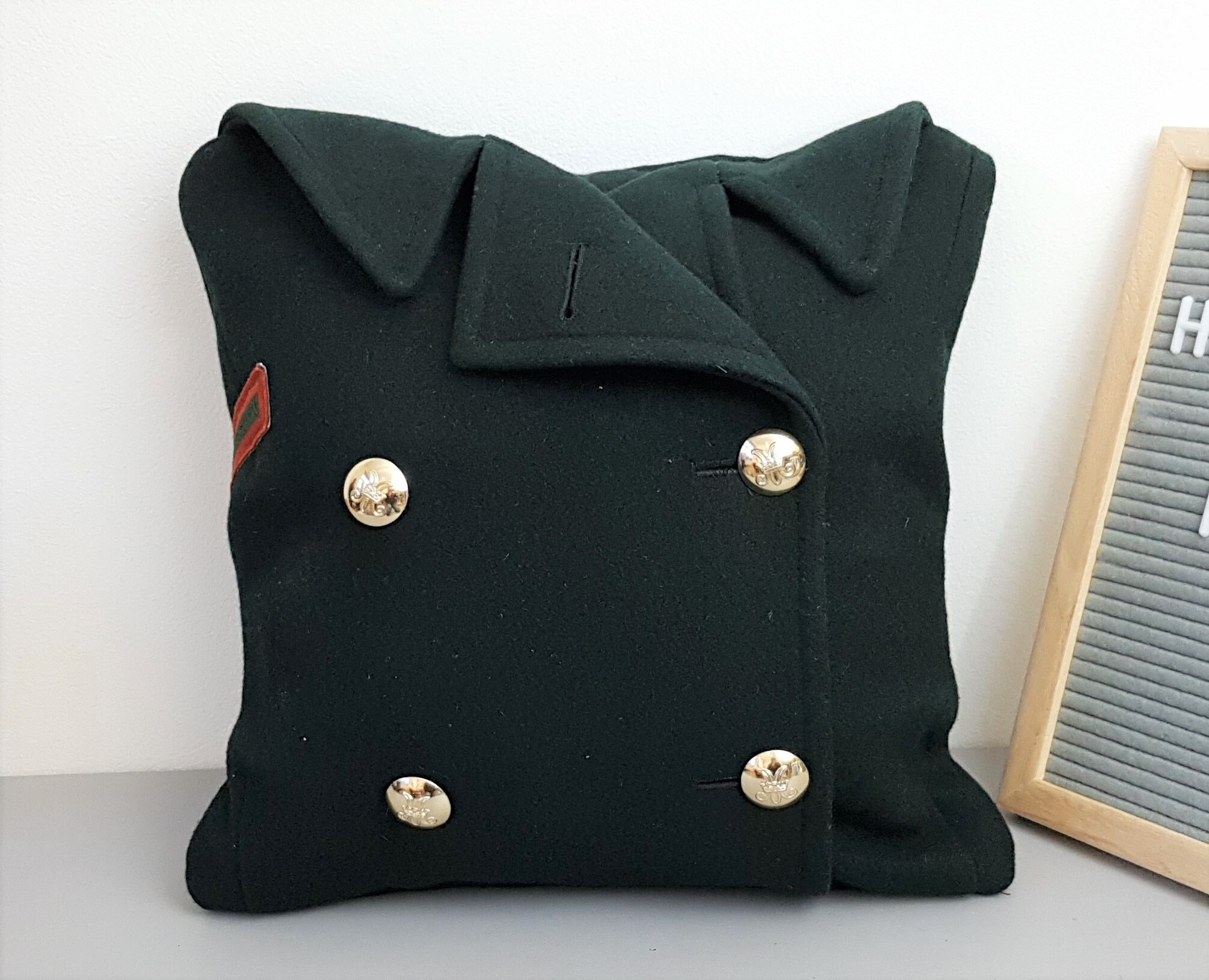 MADE TO ORDER Upcycled Military Uniform Cushion From Your - Etsy UK