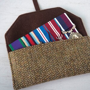 Made to Order Military Medal Pouch Harris Tweed medal | Etsy