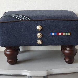 MADE TO ORDER - Upcycled Uniform Footstool - Uniform Supplied by ...