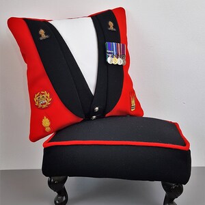 MADE TO ORDER - Upcycled Military Uniform Cushion - From Your Uniform ...