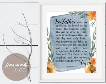 Our Father Prayer Kjv - Etsy