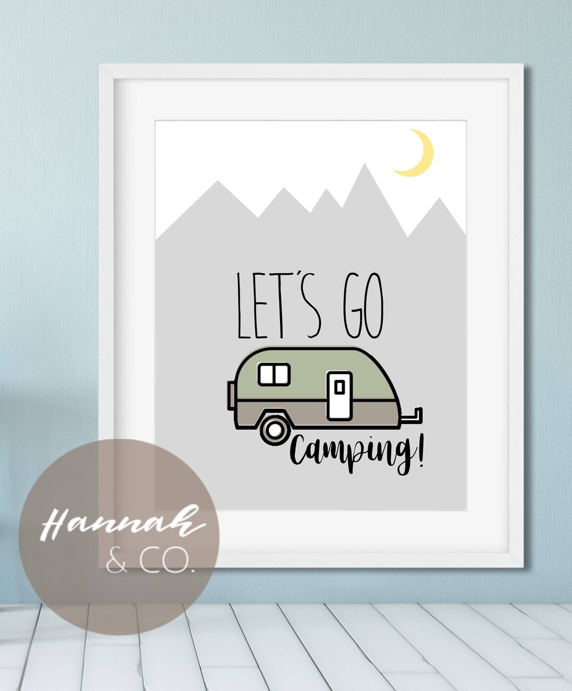 Let's Go Camping Art Camping Quote Camping Nursery Art - Etsy