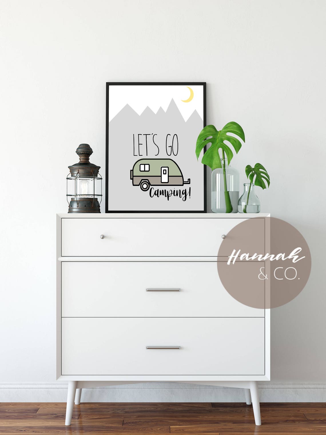 Let's Go Camping Art Camping Quote Camping Nursery Art - Etsy