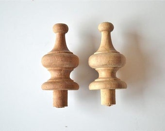 Wood finials | Etsy