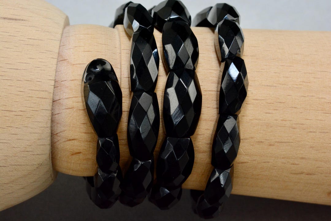 Antique Whitby Jet Snake Bracelet Mourning Jewellery - Etsy