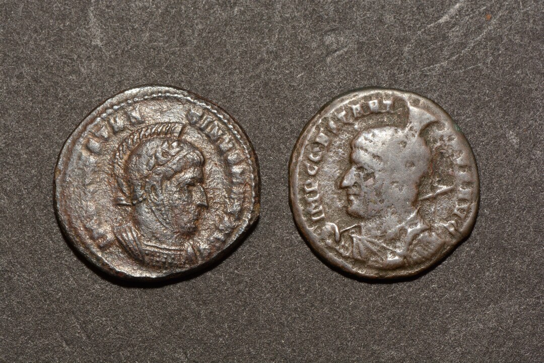 Two Original Roman Coins of Constantine I the Great 306-307 AD WK12 E ...
