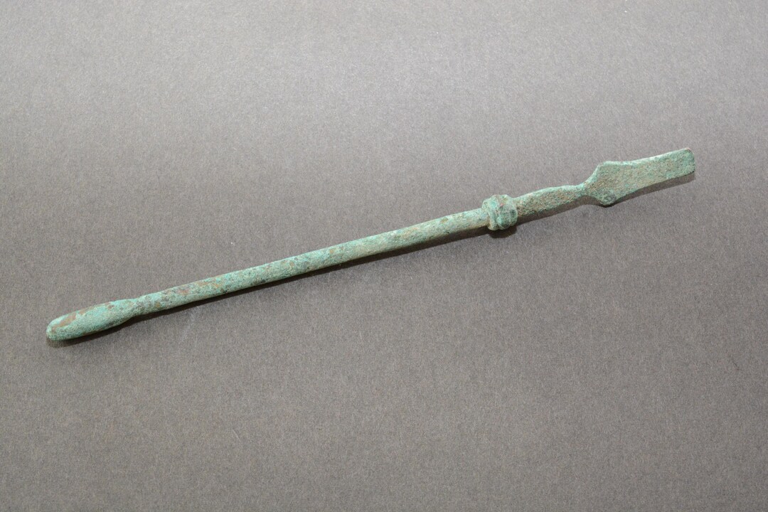 Ancient Bronze Shaped Medical Tool Spatula Scraping Implement Circa.200 ...