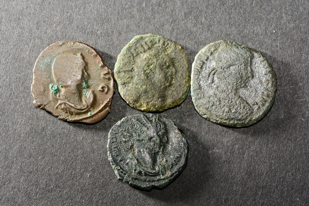 Four Ancient Roman Bronze Coins Circa.300 AD M11 - Etsy