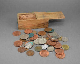 Wooden Coin Cabinet | Etsy UK