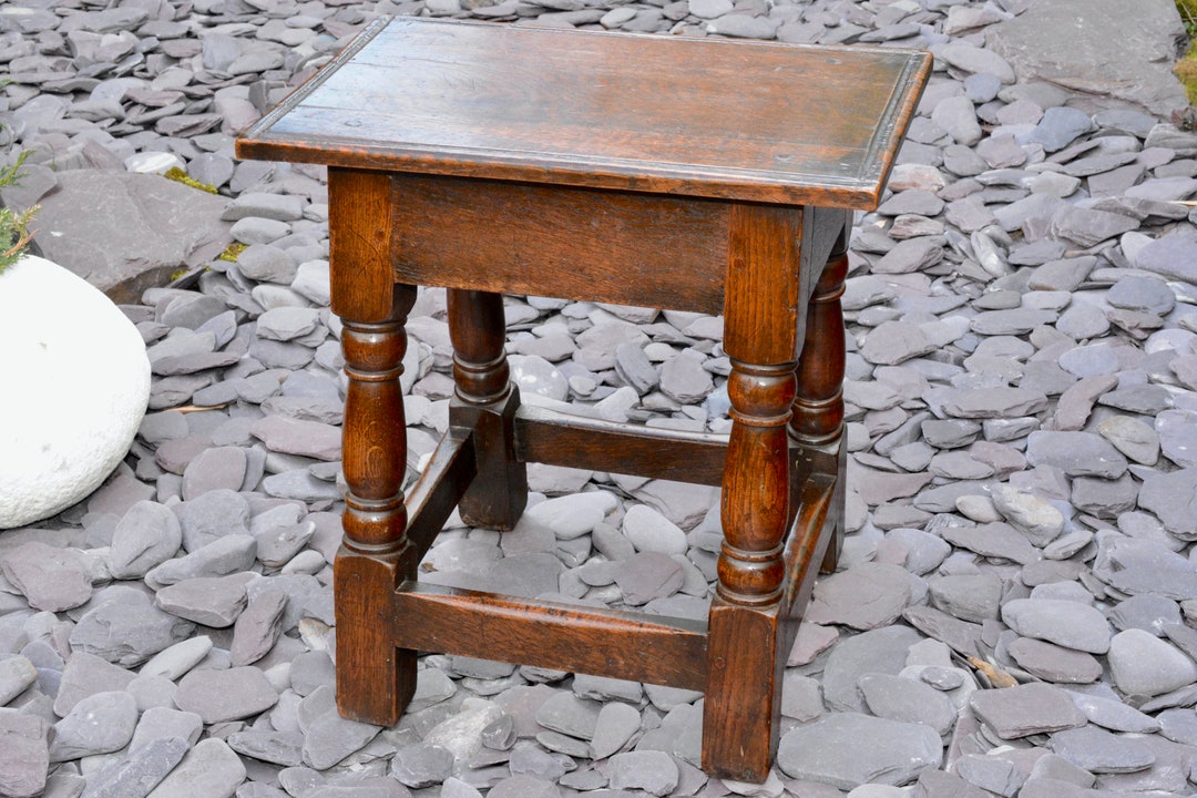 Antique Joint Stool Coffin Jointed Oak Stool Circa.1910-30 - Etsy