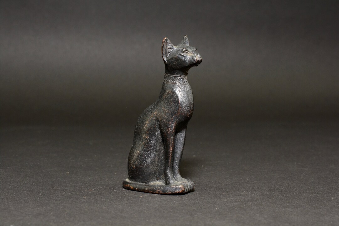 Vintage Ancient Egyptian Bronze Cat Figure E - Etsy UK