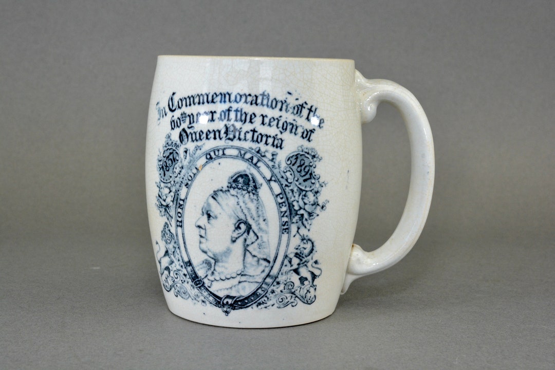 Antique Queen Victoria Commemorative Mug 1897 - Etsy
