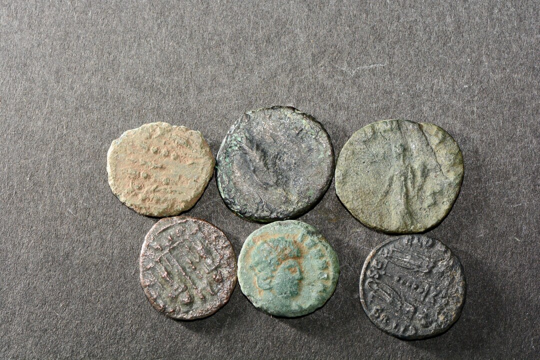 Six Ancient Roman Bronze Coins Circa.300 AD M12 - Etsy