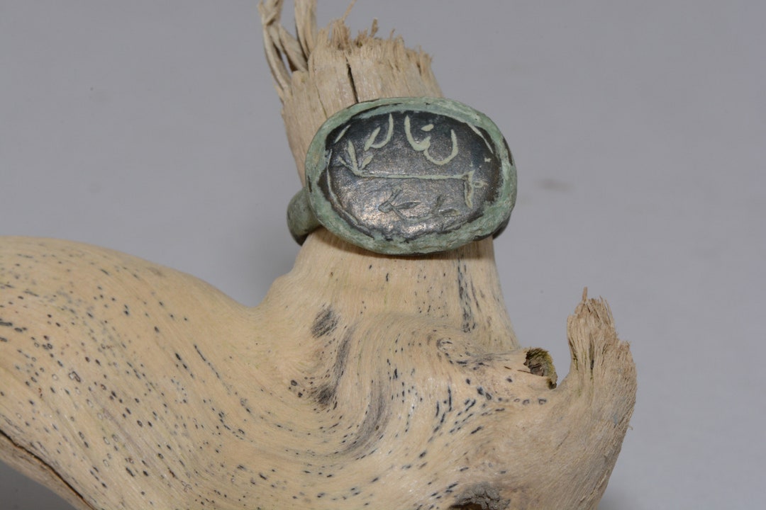 Ancient Islamic Bronze Seal Ring Gents Pinky Finger Ring PAW7 - Etsy